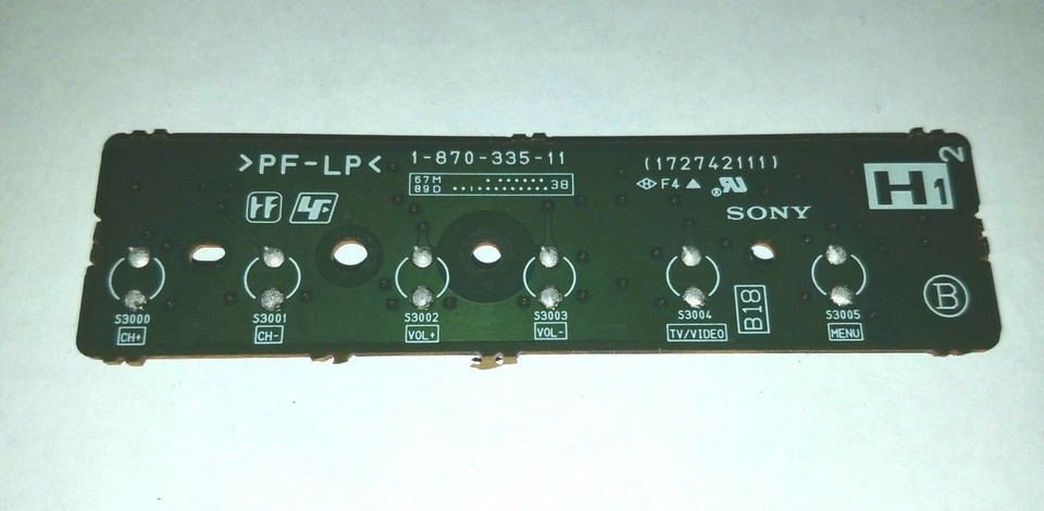 SONY KDS-60A2000 50A2000 H1 CONTROL BOARD 172742111, 1-870-335-11 ...
