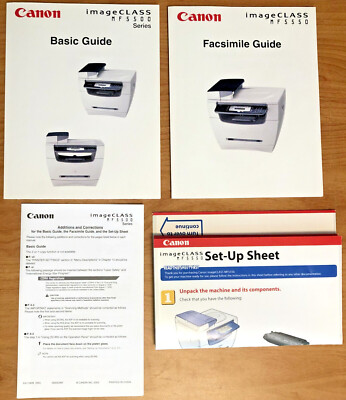 Canon ImageClass MF5500 Printer FULL SET OF OWNER'S / USER'S ...
