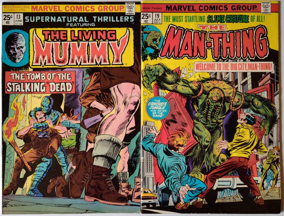 MARVEL HORROR 10 BOOK LOT #3 * #2 BROTHER VOODOO MUMMY WEREWOLF MAN ...