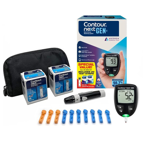 CONTOUR NEXT GEN Blood Glucose Monitoring System – All-In-One Kit | eBay
