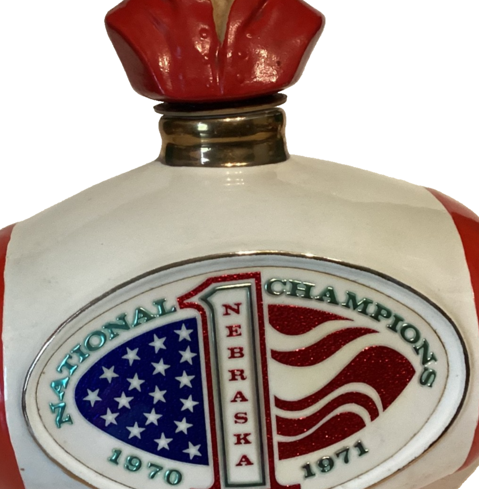 BOB DEVANEY 1970-1971 Nebraska National Champions JIM BEAM Decanter EMPTY | eBay