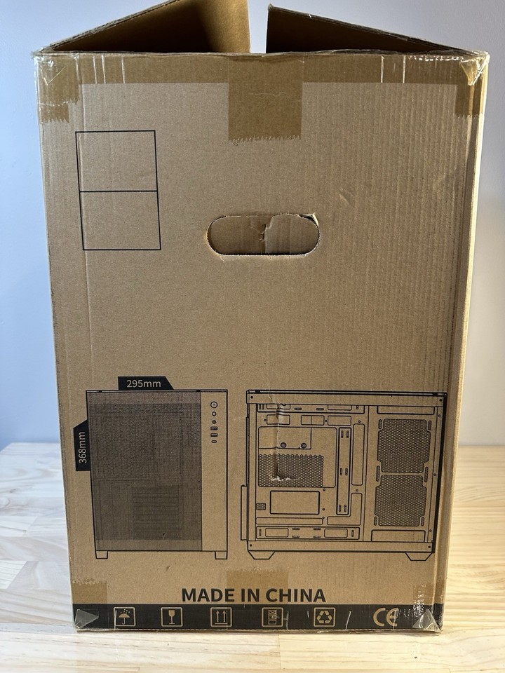 Musetex Y6 ATX PC Case 360MM RAD Support, 3 x 120mm Non-ARGB Fans White ...