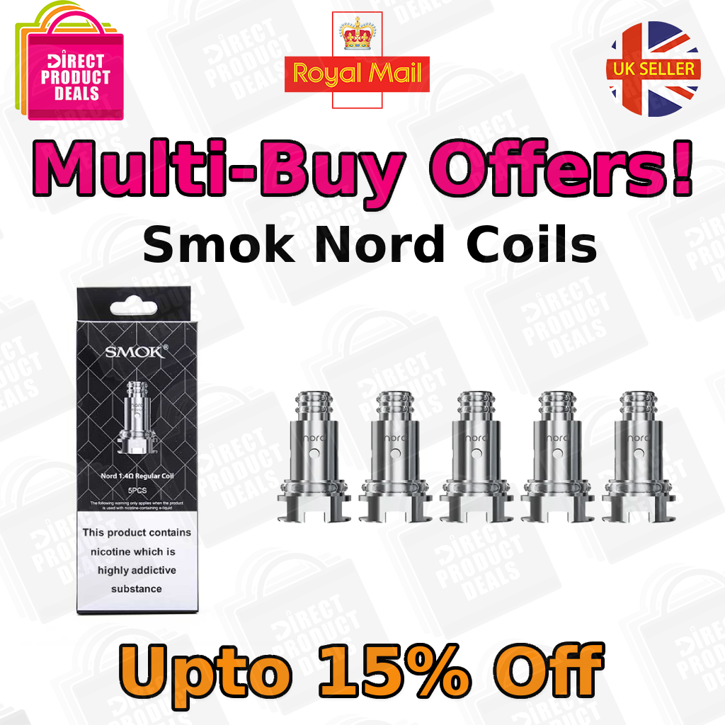 Smok Nord Coils - 0.6/0.8/1.4 Ohm Mesh, Regular, Ceramic, DC ...