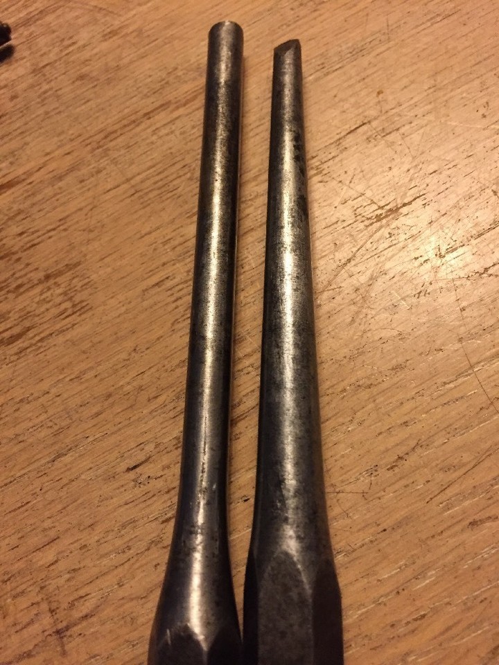 Vintage Mac Tools USA 8-Piece Chisel-Punch Set Center Pin Flat Edge ...