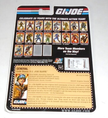 G I JOE File I.D. Card Filecard Cartoon Series 2008 G.I. Joe Hawk V3 | eBay