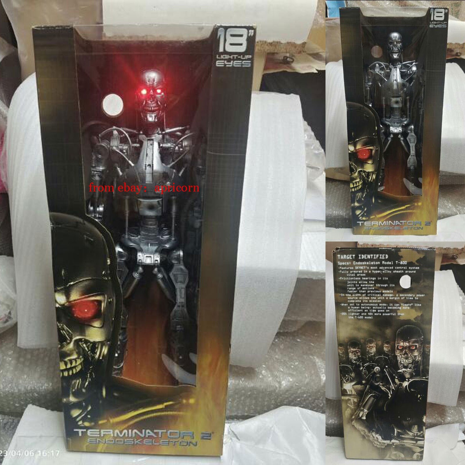 NECA The Terminator Skeleton 1/4 PVC Action Figure Model Collectible 15 ...