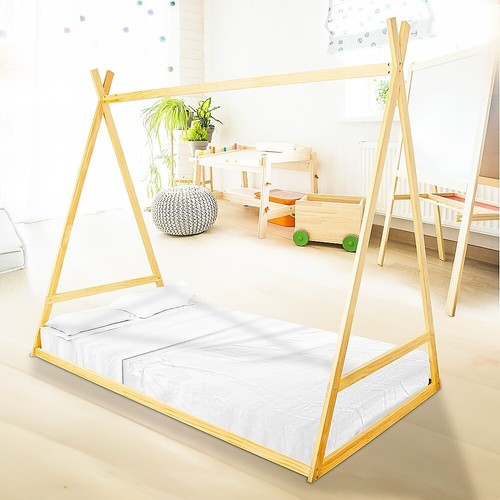Kids Tent Montessori Toddler Floor Bed Wooden Bedframe | eBay