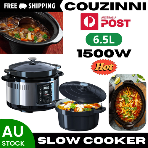 Couzinni 1500W Electric Rice Cookers 6.5L Digital Ceramic Slow Cooker ...
