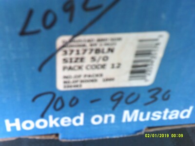 mustad 37177 black nickel 5/0 mega bite worm hooks 25 count | eBay