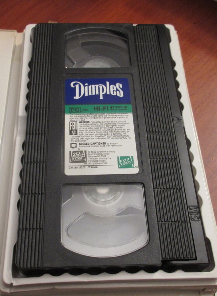 Shirley Temple in "DIMPLES" Exclusive Color Version - VHS 86162857034| eBay