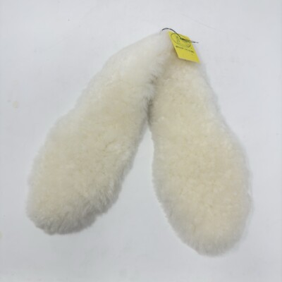 VTG Thick Shearling Sheepskin Cozy Winter Insoles Insert Slipper Boot ...