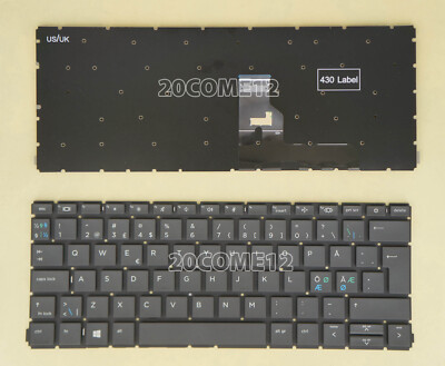 New for HP ProBook 430 G8, 630 G8 Keyboard no Backlit Nordic ...