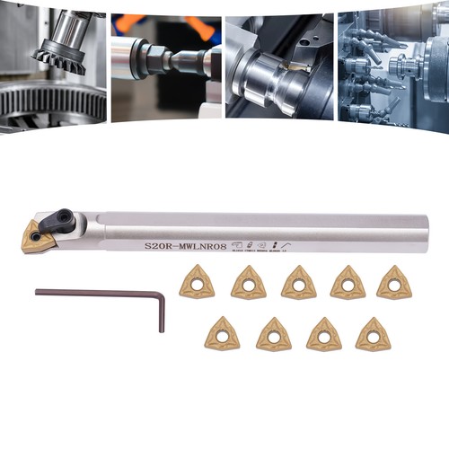20mm Lathe Internal Boring Bar Turning Tool Holder + Indexable Carbide ...