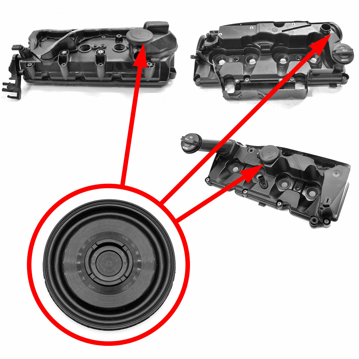 Valve cover diaphragm VAG 2.0 TDI & 3.0 TDI 03N103469E, 04L103469B ...