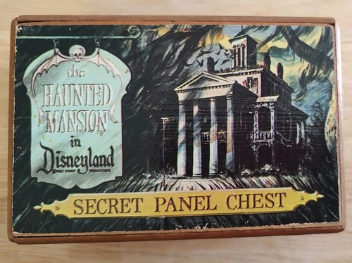 Wooden Inlay Puzzle Box with a Secret Drawer 'The Haunted Mansion ...