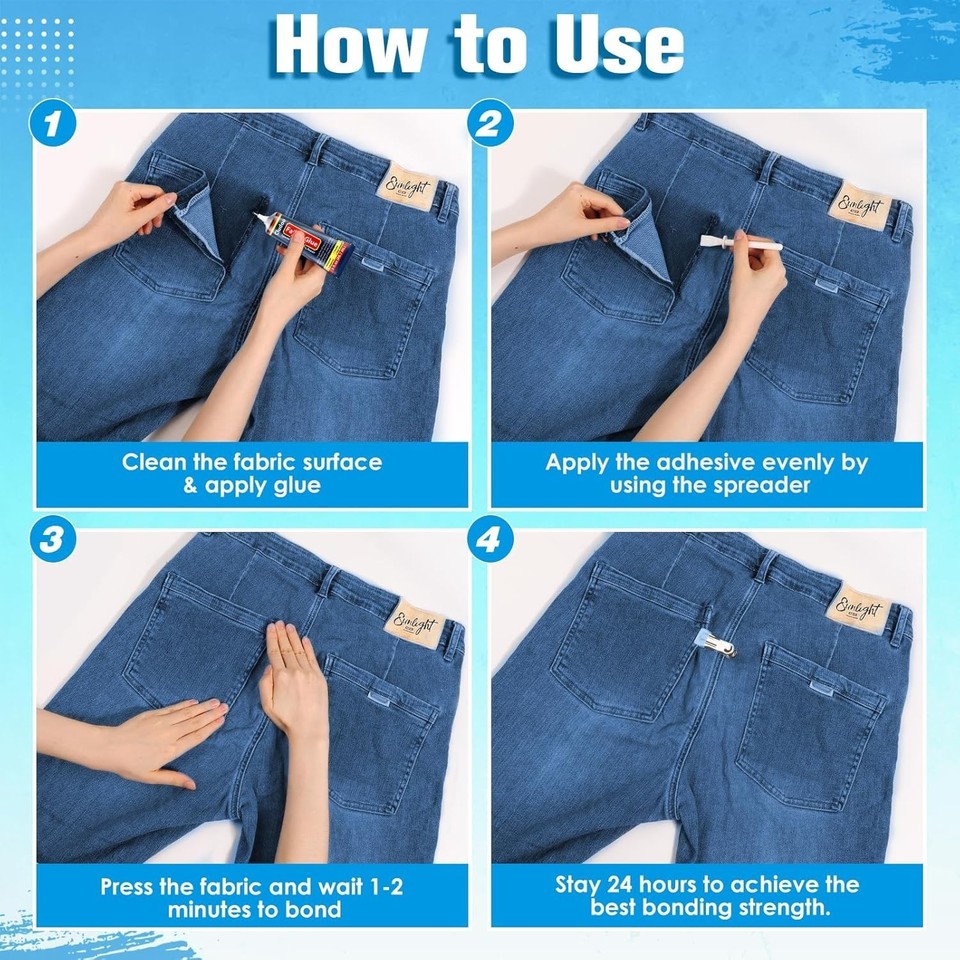 Fabric Glue Mighty Mend it Fabric Glue Permanent Clear Washable ...