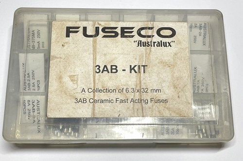 Fuseco Australux 3AB-Kit - 180 Piece 3AB Ceramic Fast Acting 6.3x32mm ...