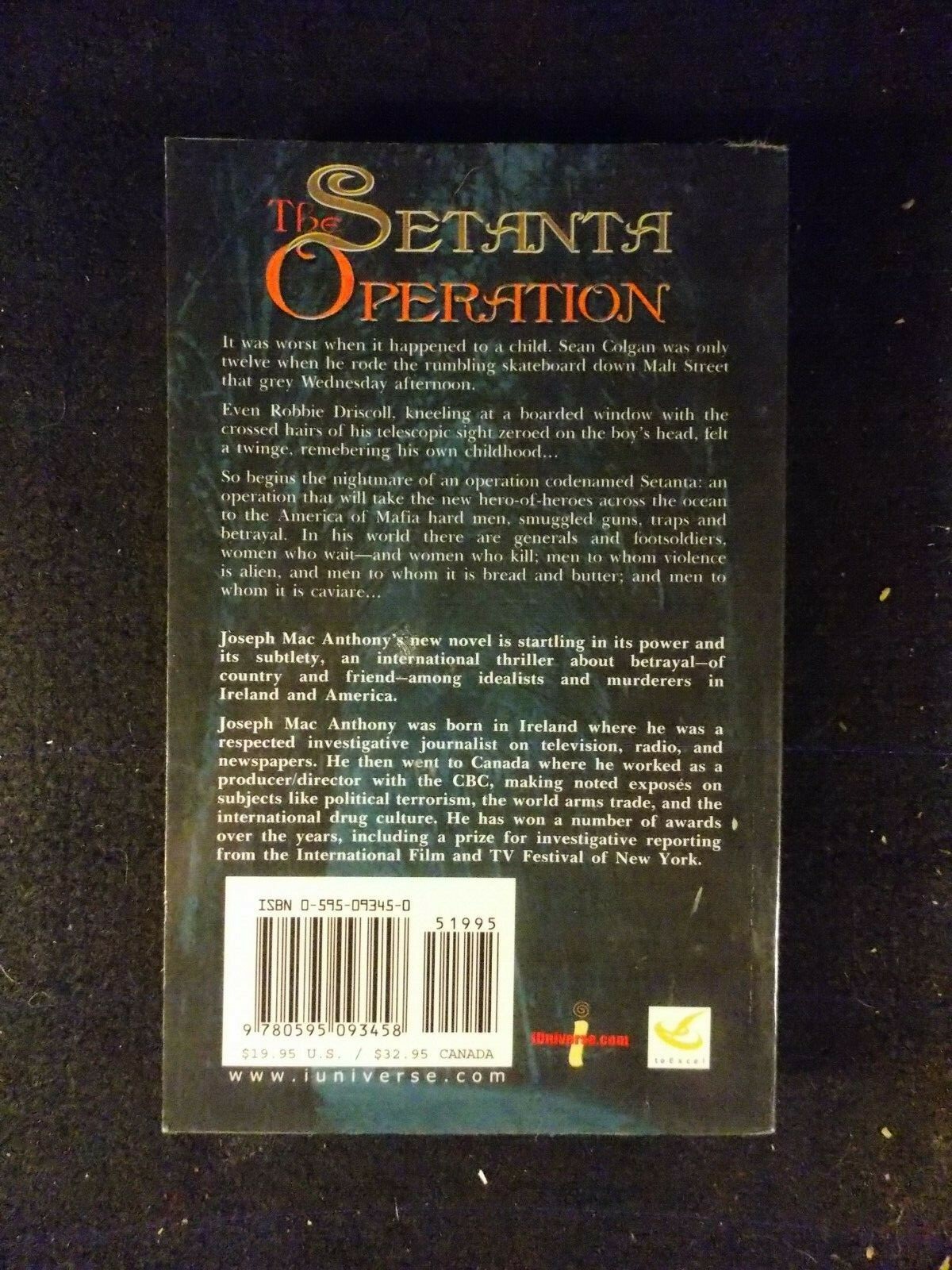 The Setanta Operation by Joseph Mac Anthony (2000, Trade Paperback) for ...