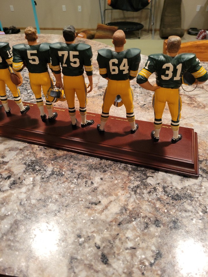 1966 GREEN BAY PACKERS DANBURY MINT FIGURE STATUE STARR LOMBARDI SUPER ...