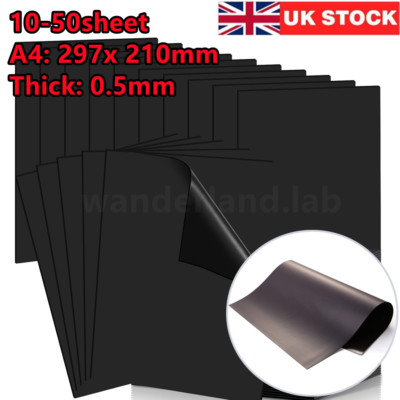 10-50 A4 Magnetic Sheets 0.5mm Strong Flexible Die Storage DIY Sign ...