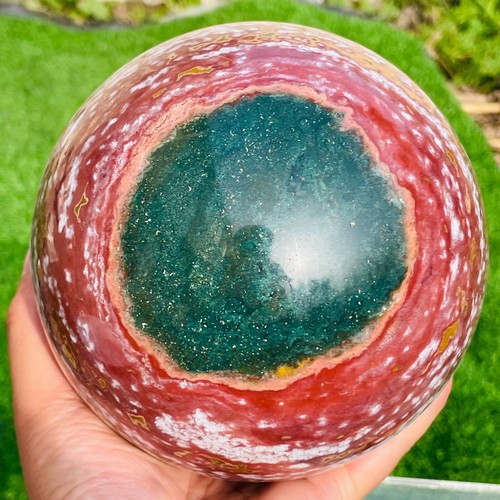 8.39lb Large Natural Exquisite Pattern Ocean Jasper Sphere Crystal Ball ...