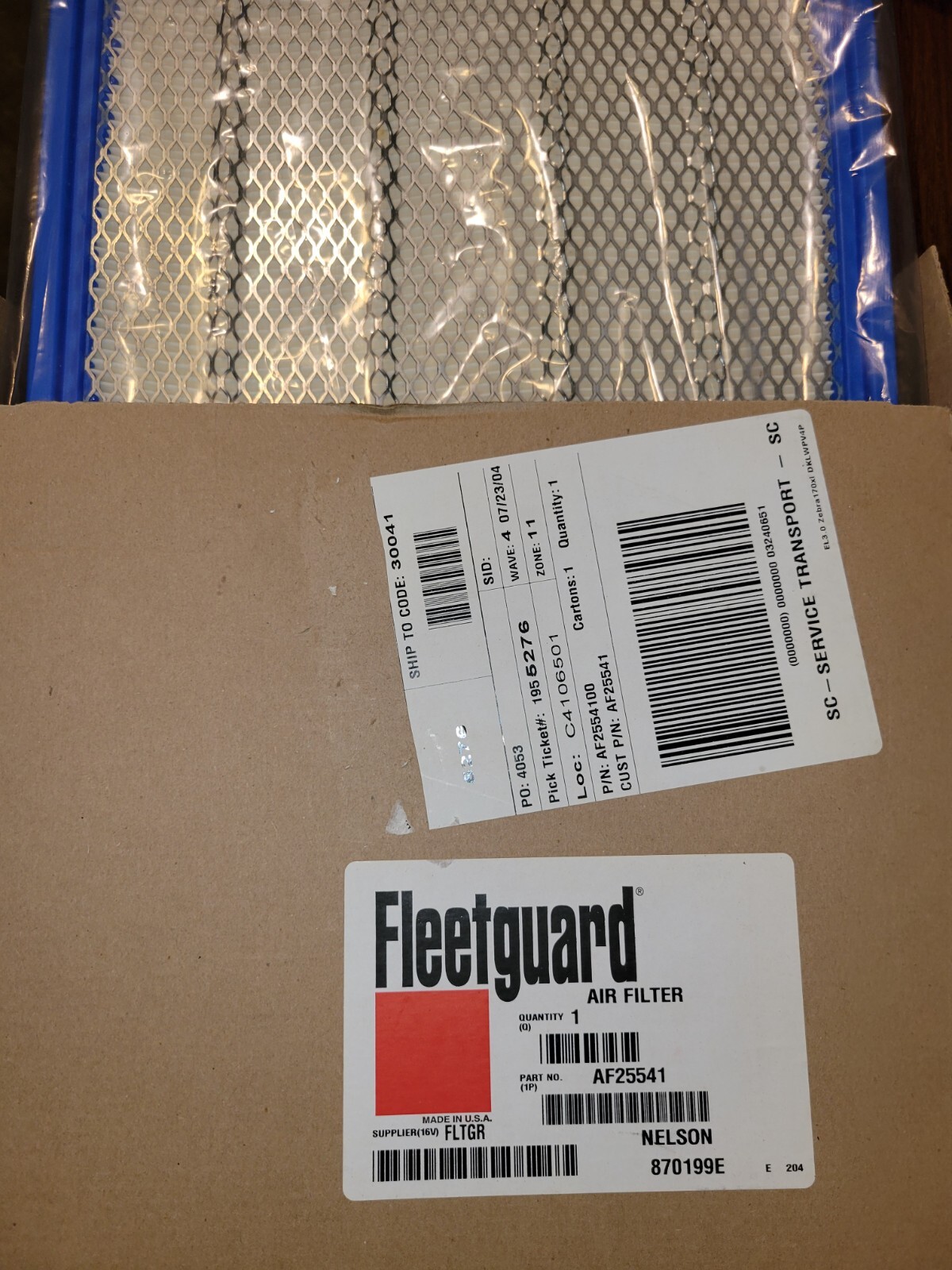 CATERPILLAR 6I2510 - Air filter cross reference