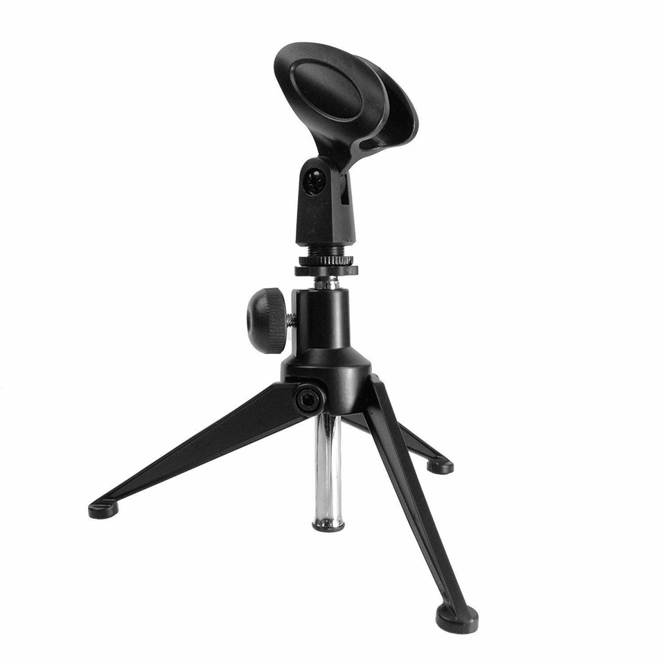 Adjustable Tabletop Mic Stand Portable Foldable Desktop Tripod ...