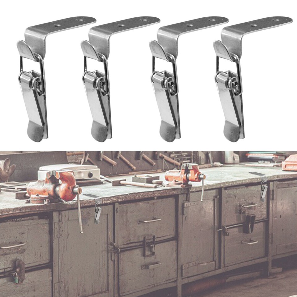 4pcs 90° Stainless Steel Spring Loaded Draw Toggle Latch Catch Clamp ...