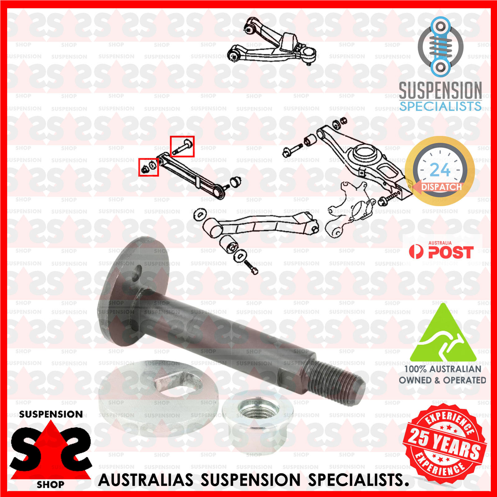 Camber Correction Screw Suit MITSUBISHI Outlander I (Cu_W) 2.4 i MIVEC ...