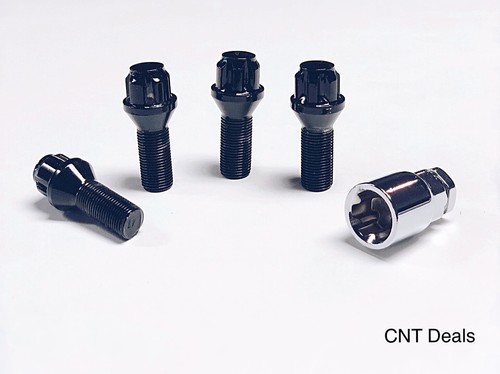 14x1.25 Black Lug Wheel Locks BMW X3 X4 X5 X6 xDrive 328i 340i M3 M4 M5 ...