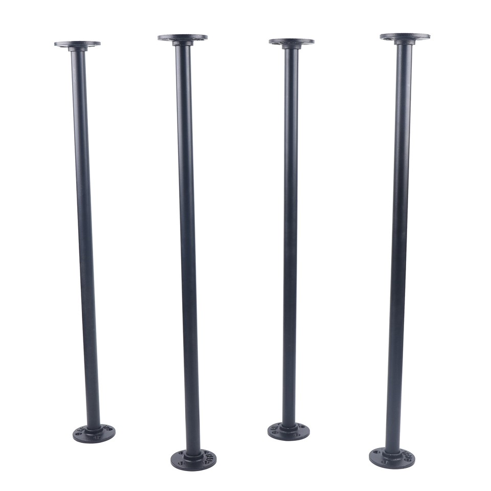 4x Metal Desk Legs 30 Inch Industrial Pipe Table Legs for DIY Rustic ...