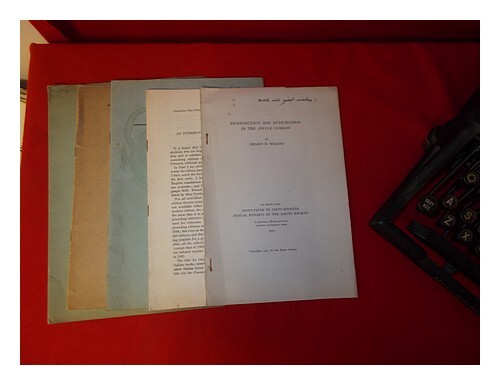 WILKINS, ERNEST HATCH (1880-1966) Small archive of offprints and ...