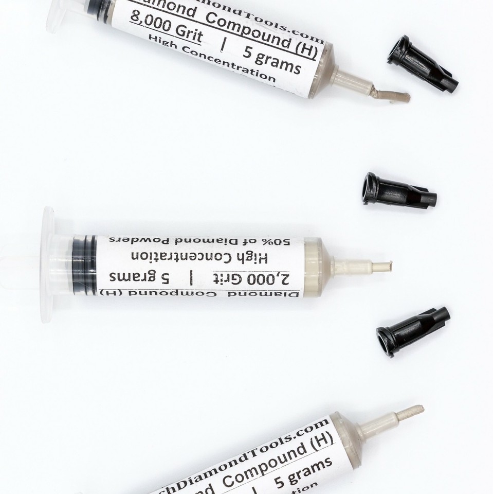 Diamond Paste Compound Polishing Lapidary; 10 Grams 50,000 Grit to 400 ...
