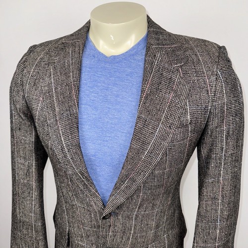 Vtg 80s 90s Blazer Miami Vice Jacket Suit Sport Coat Kuppenheimer Mens ...