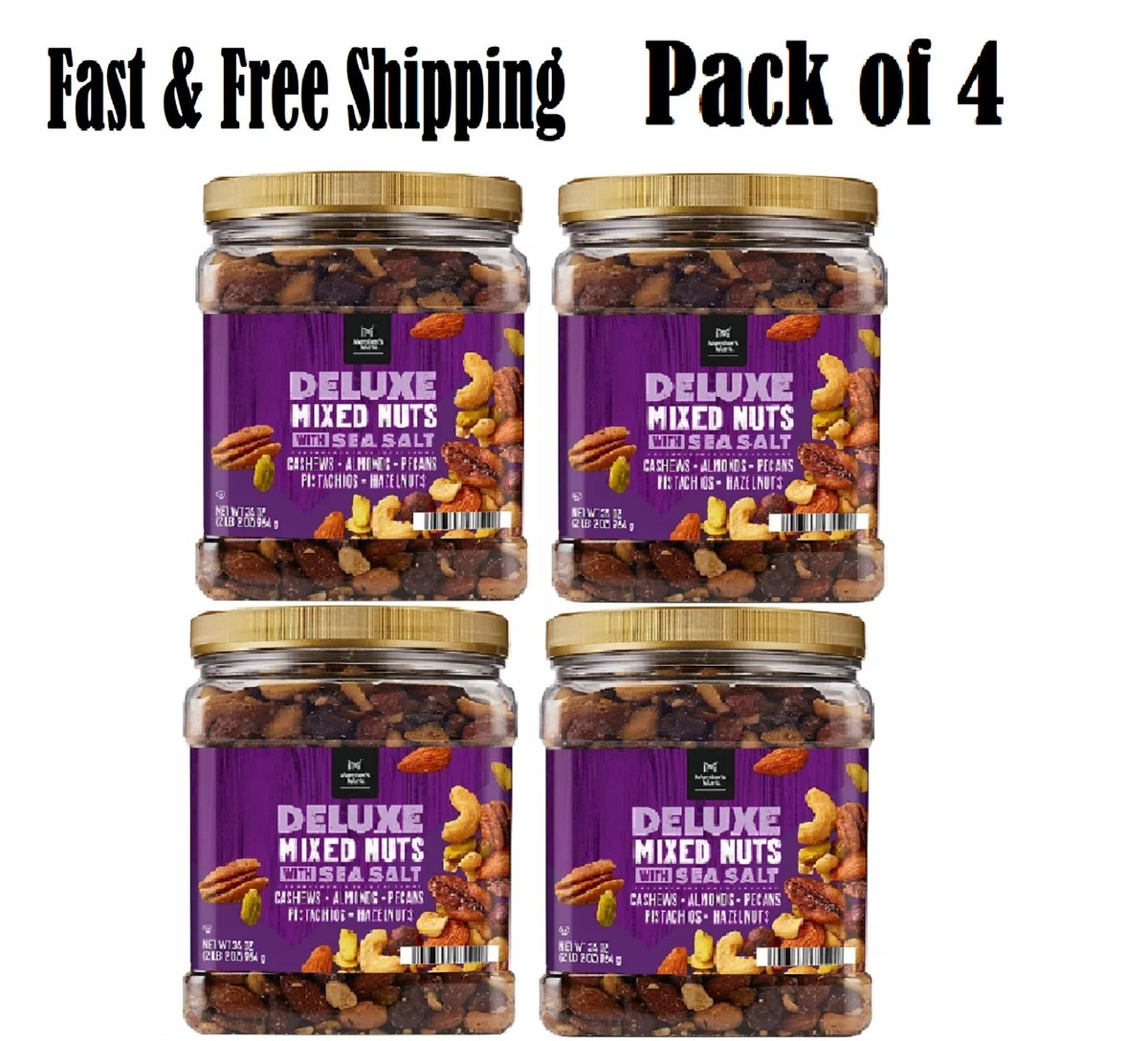 Members Mark Deluxe Mixed Nuts Lot Of 2 Members Mark Unsalted Deluxe