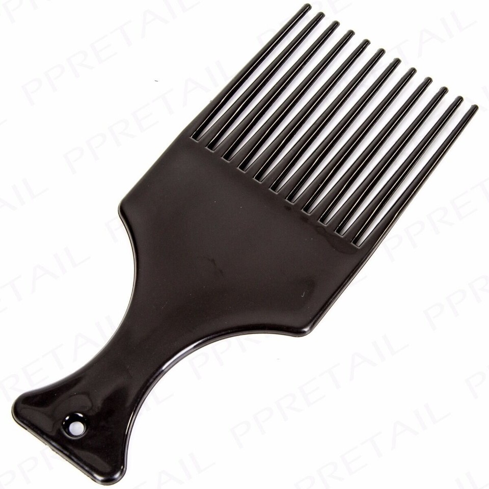 Afro Comb with Black Fist Metal or Plastic African hair Pik ...