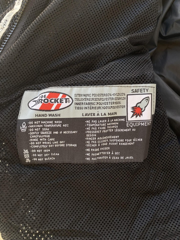 VTG Joe Rocket Jacket Mens 2XL Black Phoenix Mesh Armored Motorcycle ...