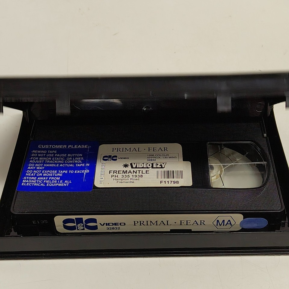 Primal Fear (1996) - Big Box VHS Tape - PAL - Ex Rental | eBay