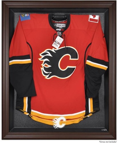 Calgary Flames Brown Framed Logo Jersey Display Case - Fanatics ...