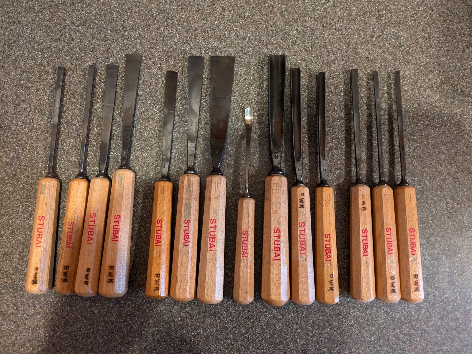 Stubai Wood Carving Tools Set Of 14, In Excellent Condition. Made In ...