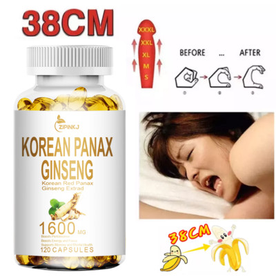120 Capsules Korean Red Panax Ginseng 1600mg Energy Libido Testosterone ...