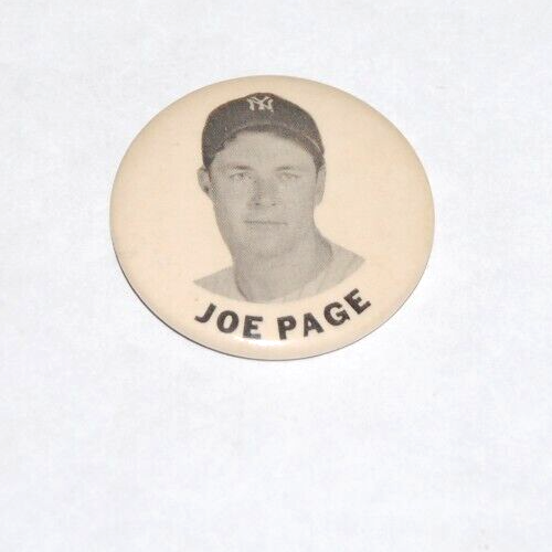 1950s JOE PAGE PM10 New York Yankees NY Stadium Pinback pin button ...
