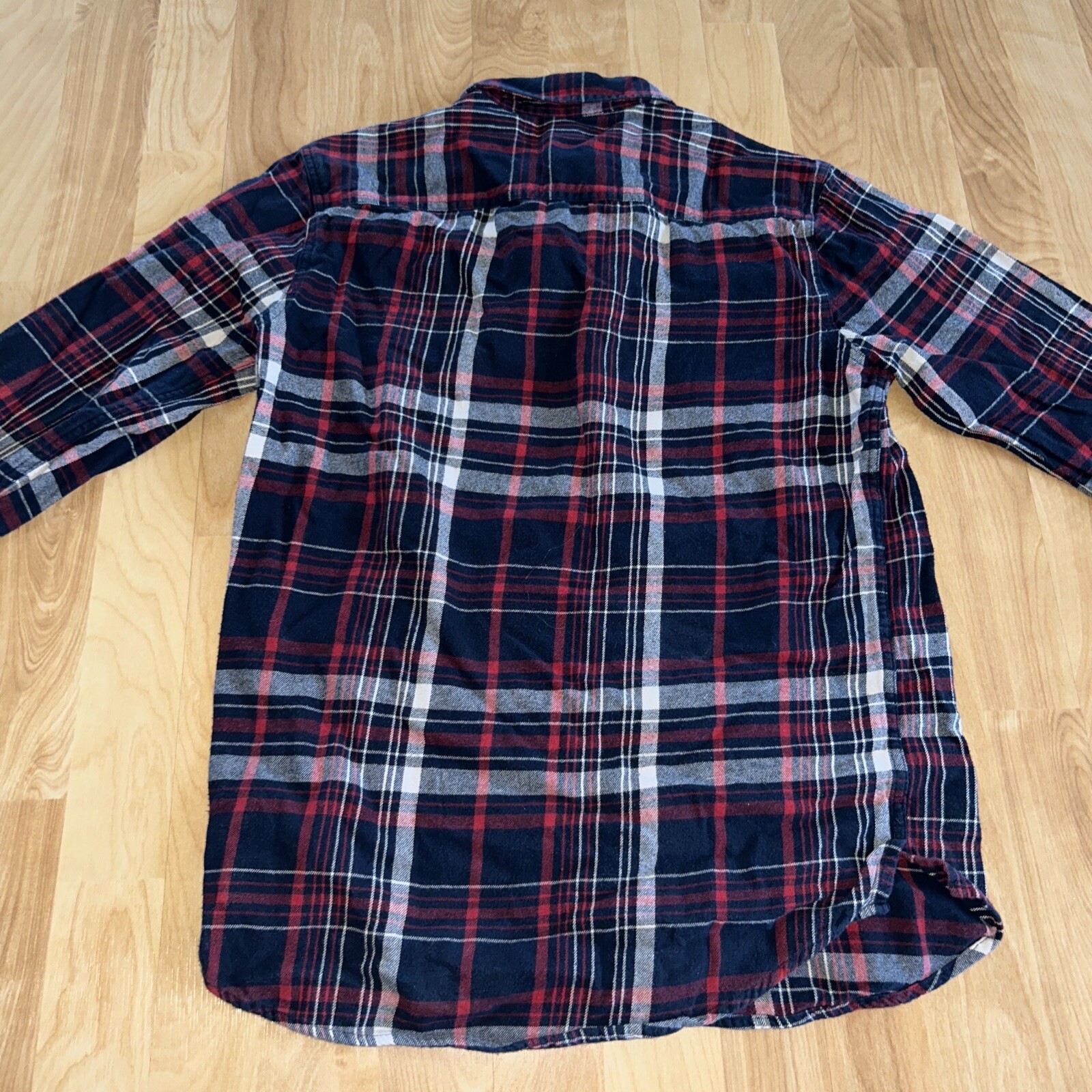 Men’s 21 MEN Blue Plaid Flannel Shirt Classic Fit Siz… - Gem