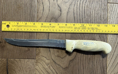 RARE SYSCO Made in U.S.A. Vintage Knife 7.5" Scalloped Slicer Knife ...