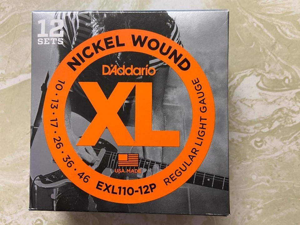 D'Addario EXL110-12P Nickel Wound Light Electric Guitar String | eBay