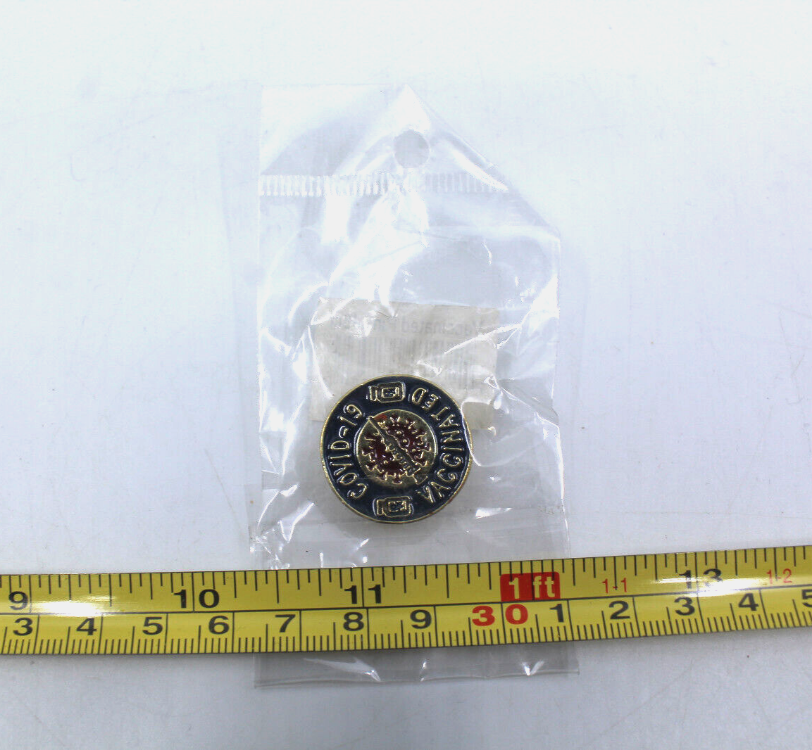 Covid 19 Vaccinated Syringe Dark Blue Multi Colored Collectible Pin ...