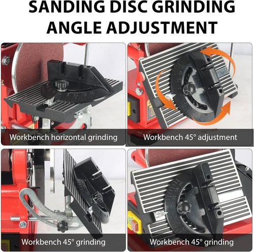 375W Belt Disc Sander Bench Sander Sanding With Powerful Motor Tool ...