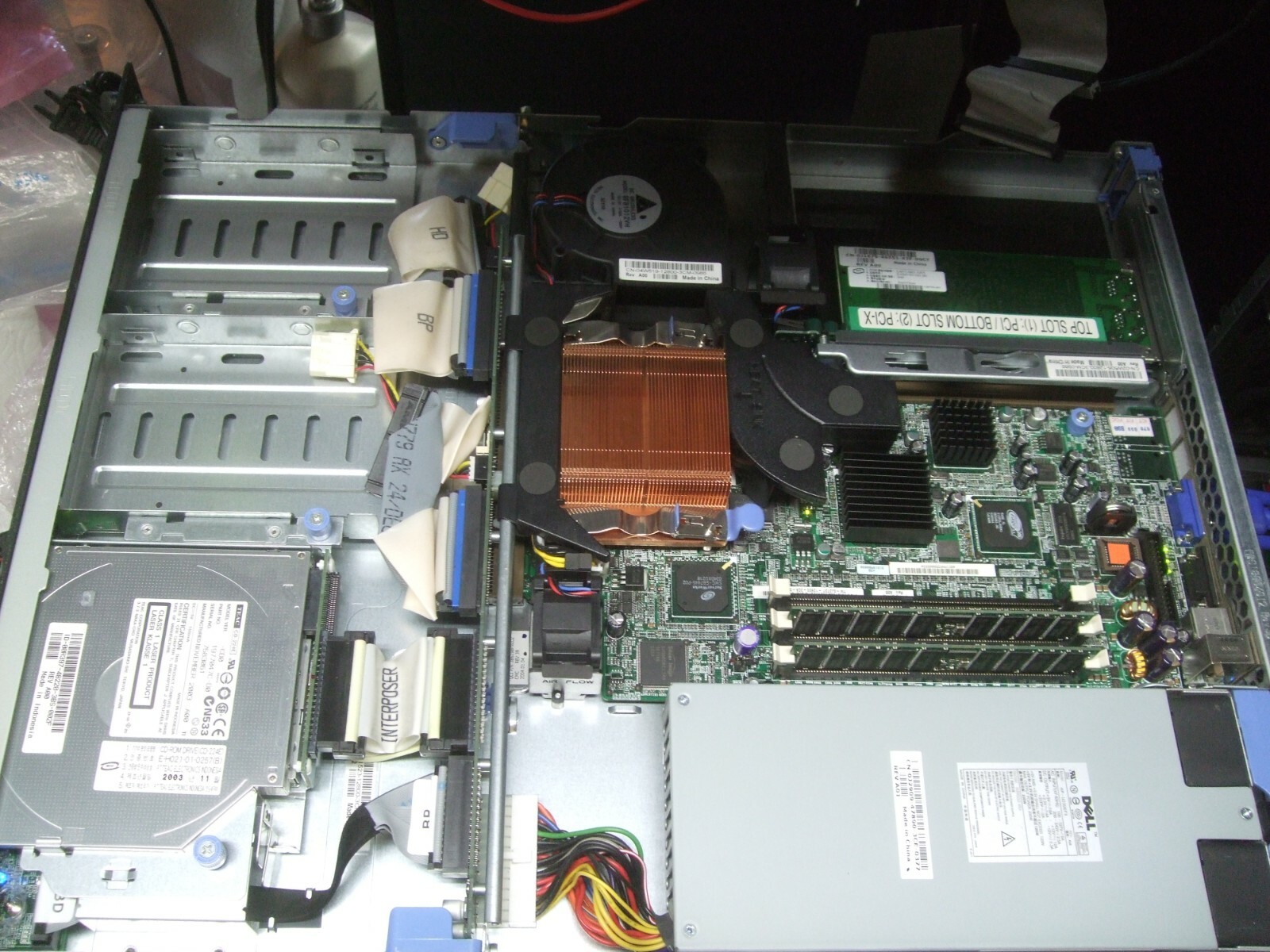 DELL POWEREDGE 650 RACK MOUNT SERVER-NO HD-1GB RAM MEM-CD ROM-FLOPPY ...