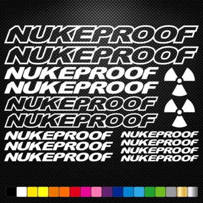 NUKEPROOF - 15 Vinyl Decals Stickers Sheet Bike Frame Cycle Cycling ...