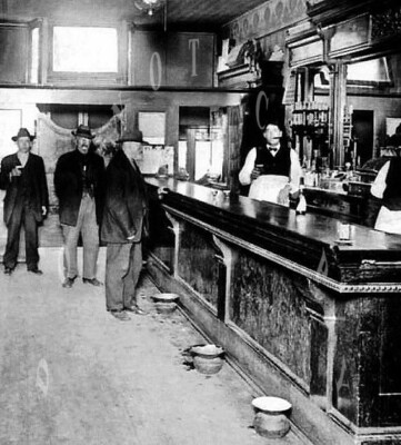 ANTIQUE OLD WEST 8X10 REPRO INTERIOR PHOTOGRAPH PRINT OF WESTERN SALOON ...